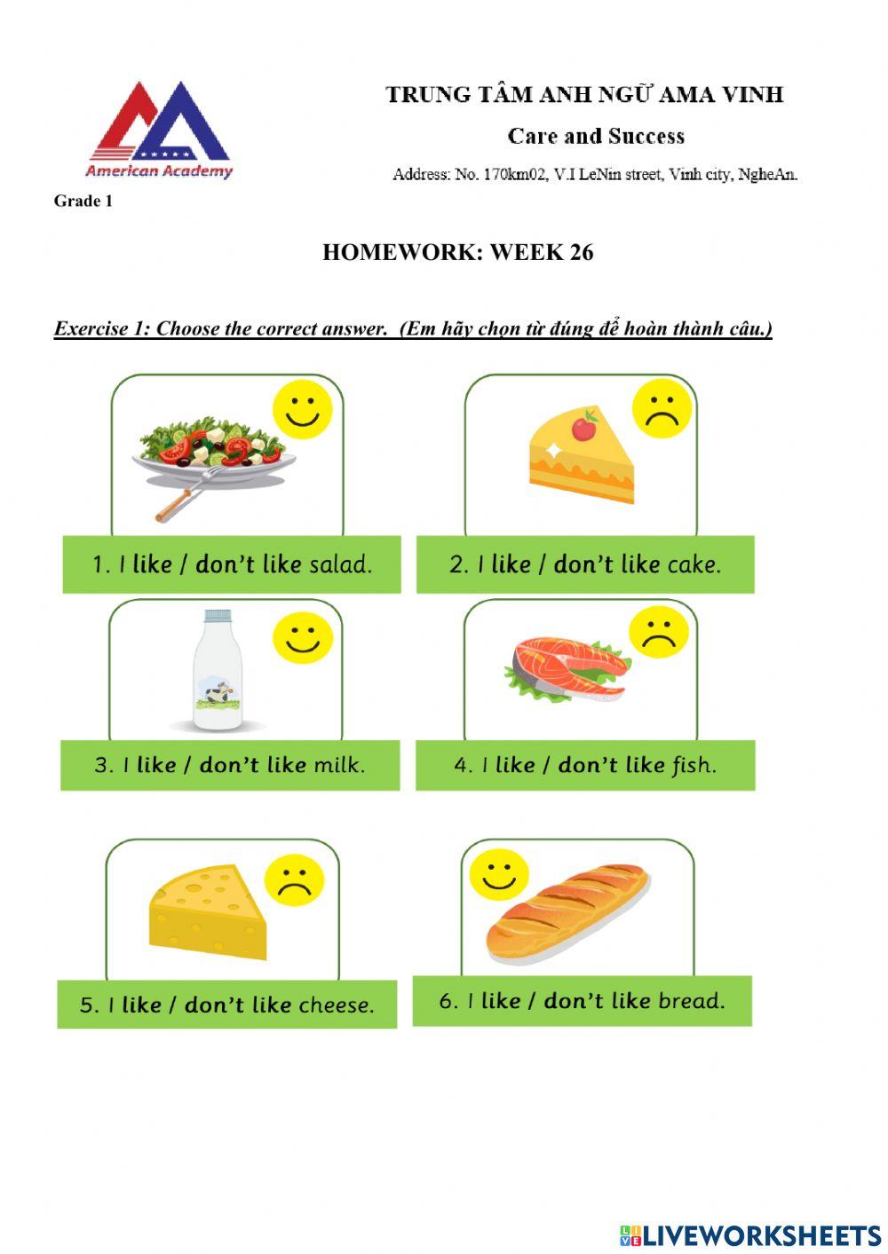 Grade 1 - Week … | Free Interactive Worksheets | 2321559