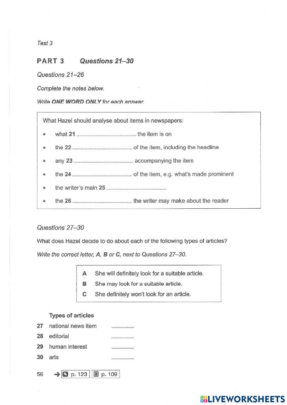 Ielts cambridge… | Free Interactive Worksheets | 2321633
