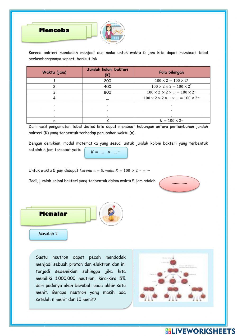 Belajar Matematika free online exercise | Live Worksheets