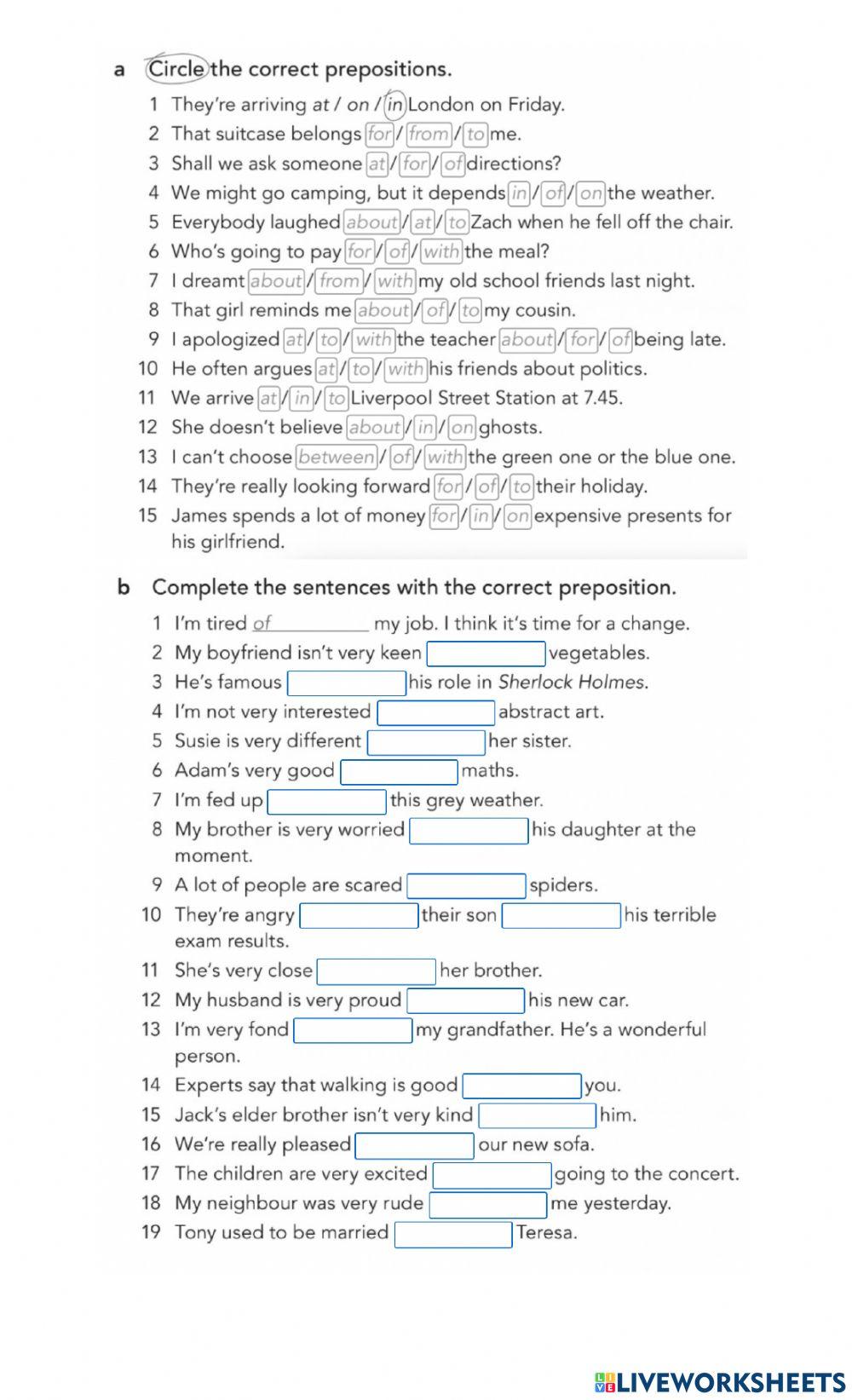 Collocations homework online exercise for | Live Worksheets