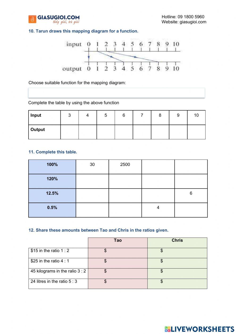 Cambridge - Mat… | Free Interactive Worksheets | 2567568