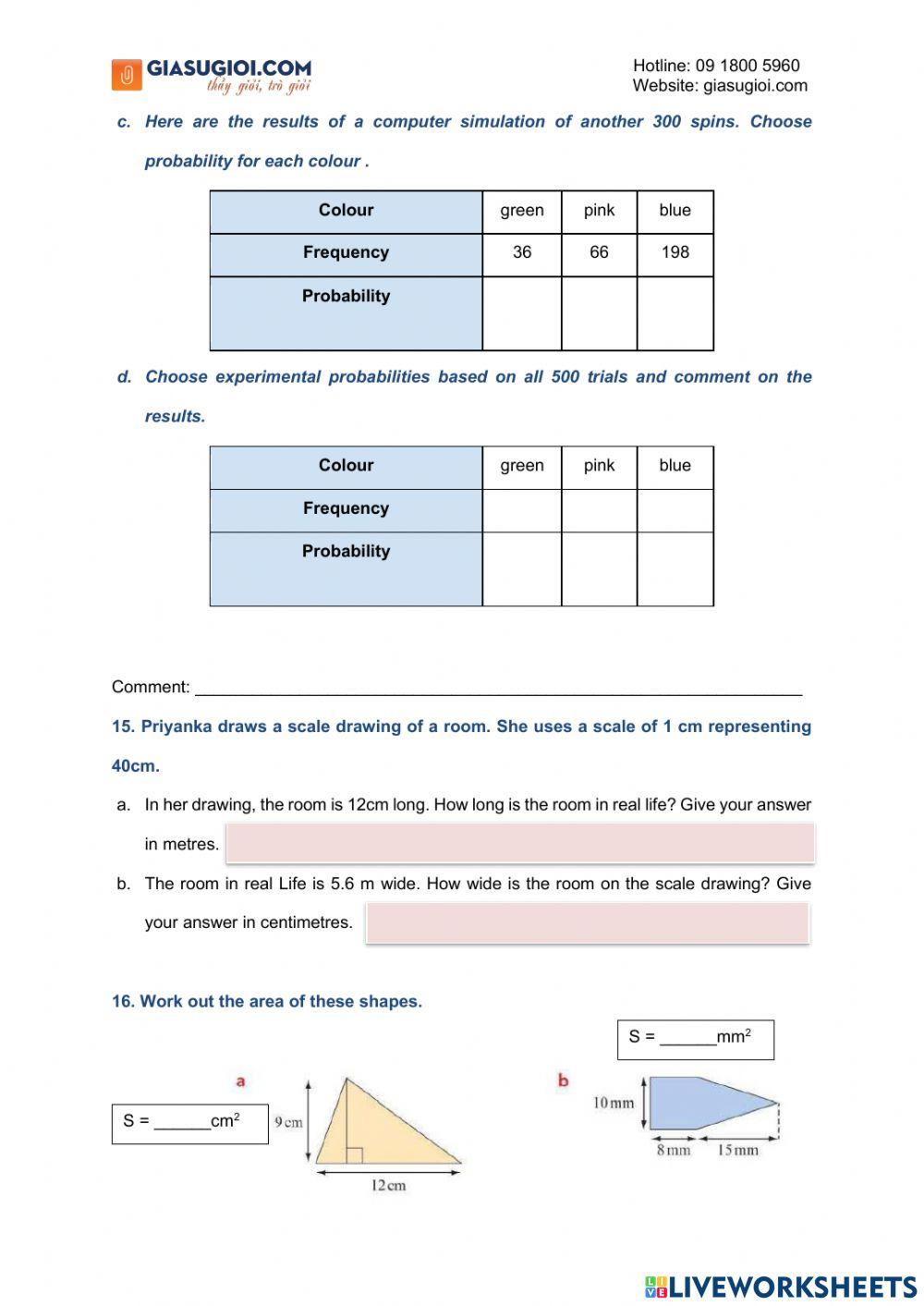 Cambridge - Mat… | Free Interactive Worksheets | 2567568
