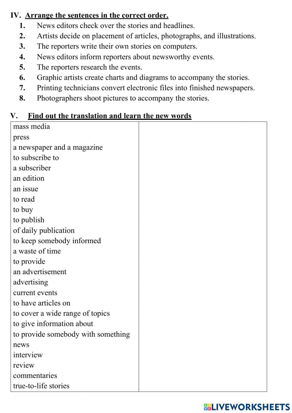 A daily, a week… | Free Interactive Worksheets | 6934770