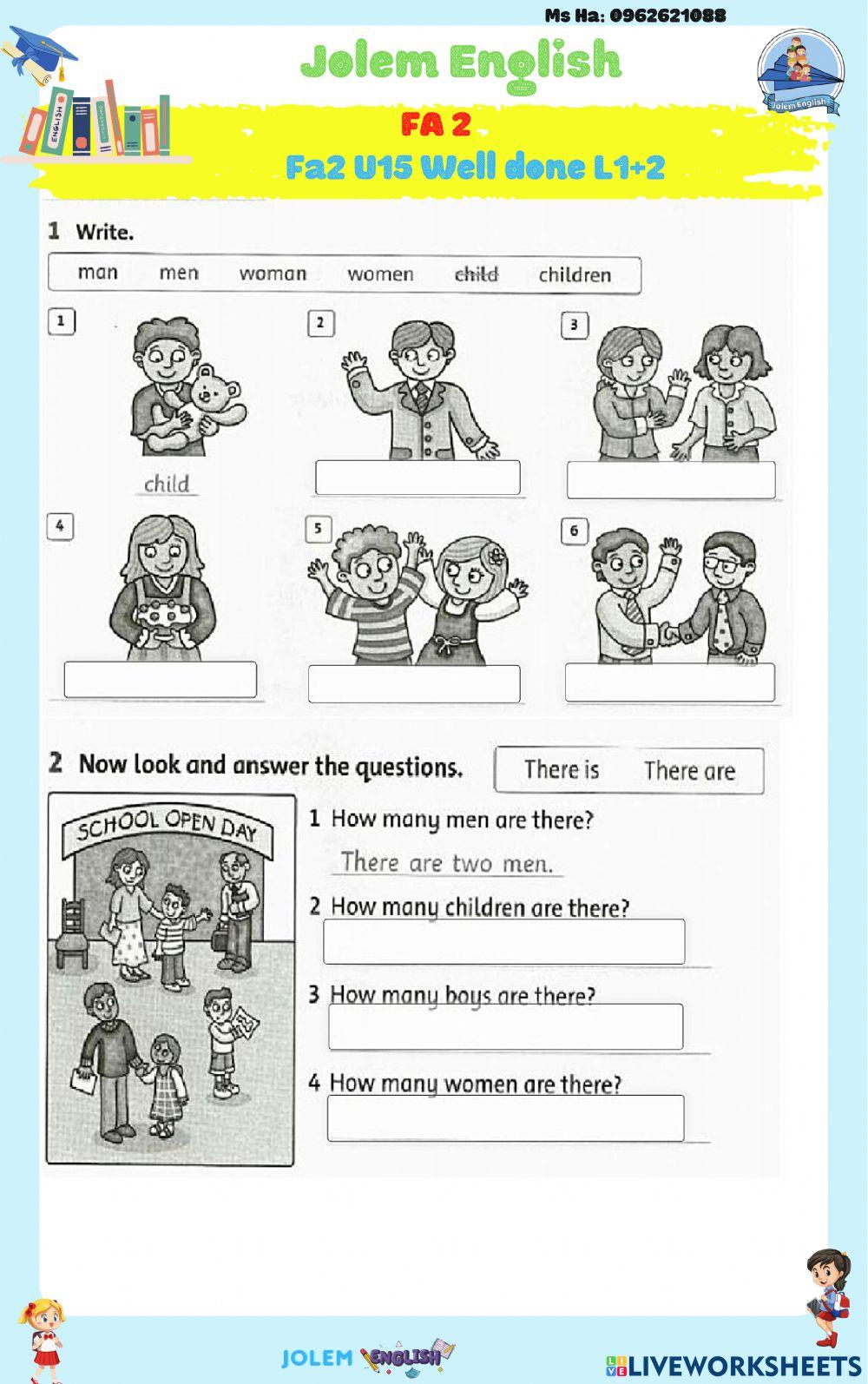 Fa2 U15 L1 worksheet | Live Worksheets