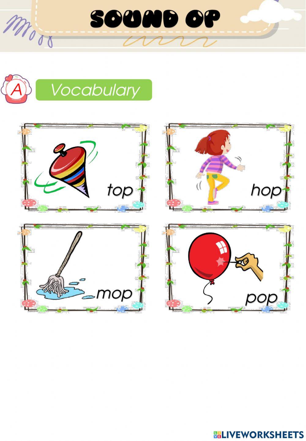 Sound OP worksheet | Live Worksheets