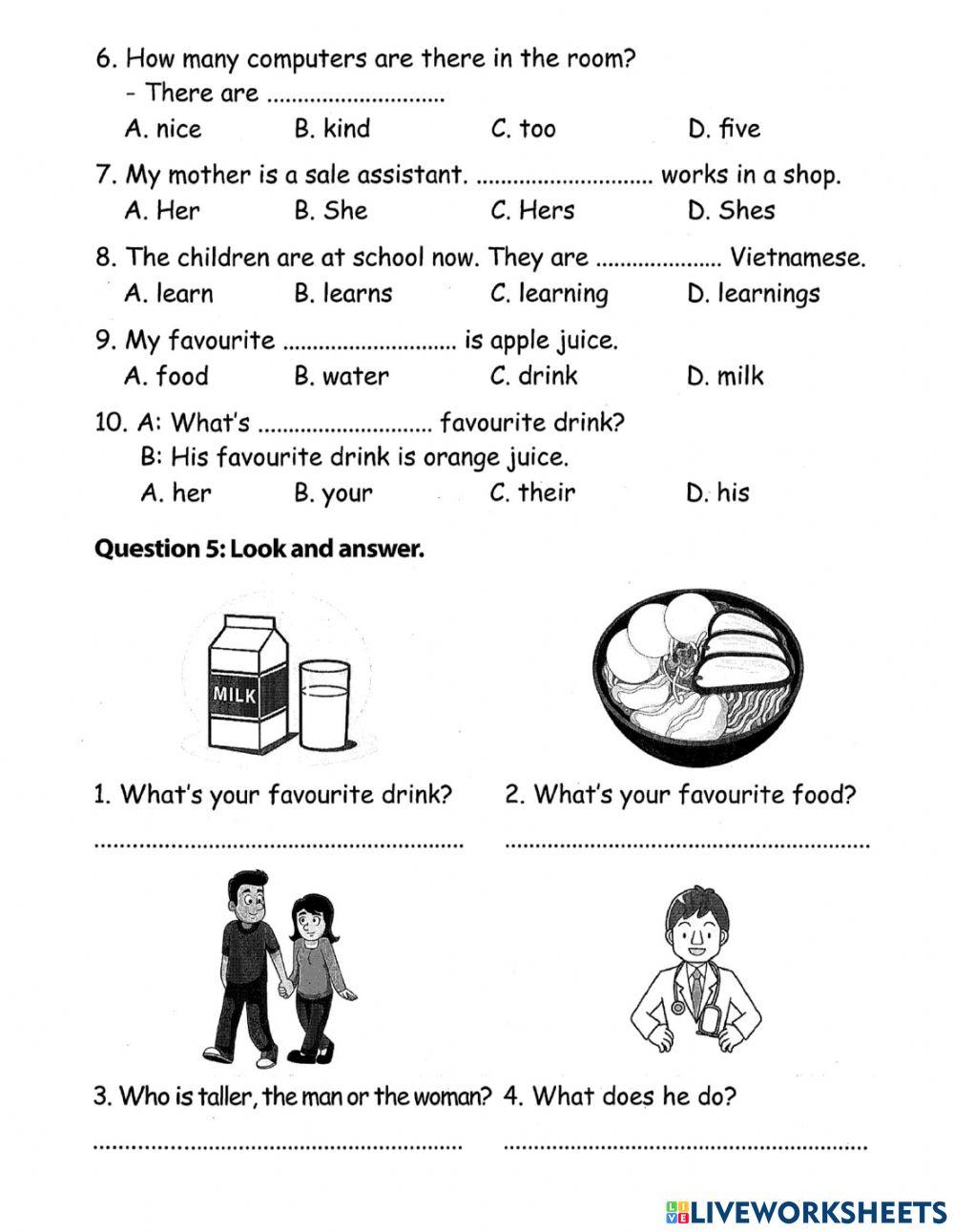 G4-giuaky2 test2 worksheet | Live Worksheets
