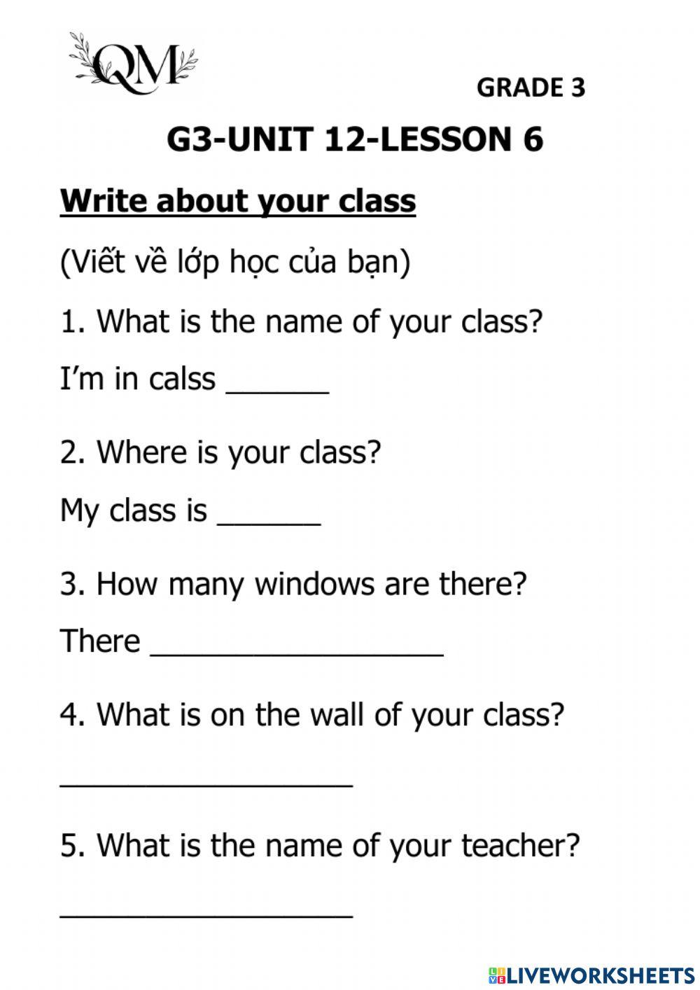 G3-u12 worksheet | Live Worksheets