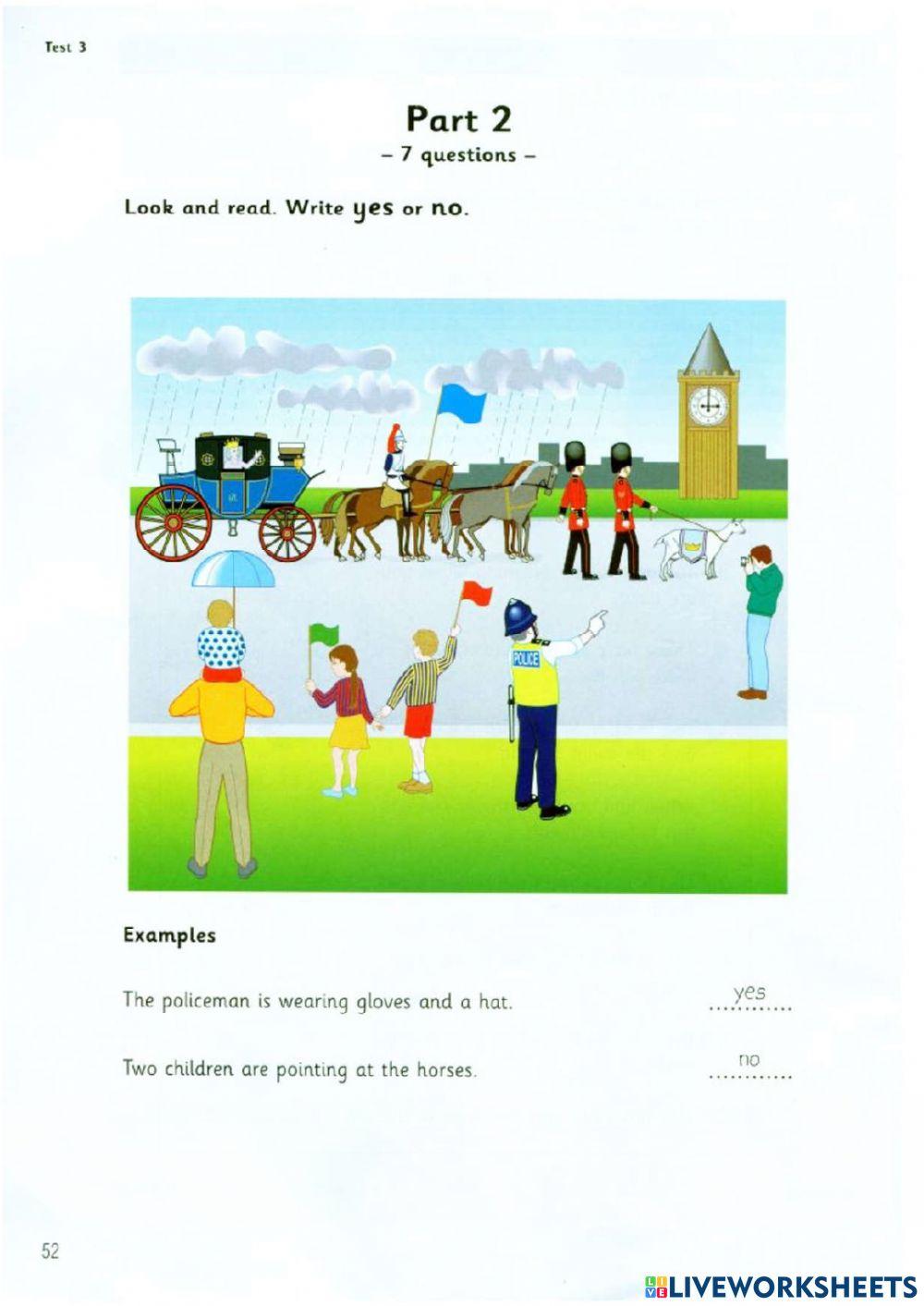 Flyer 2-Test 3-Reading and writing online exercise for | Live Worksheets