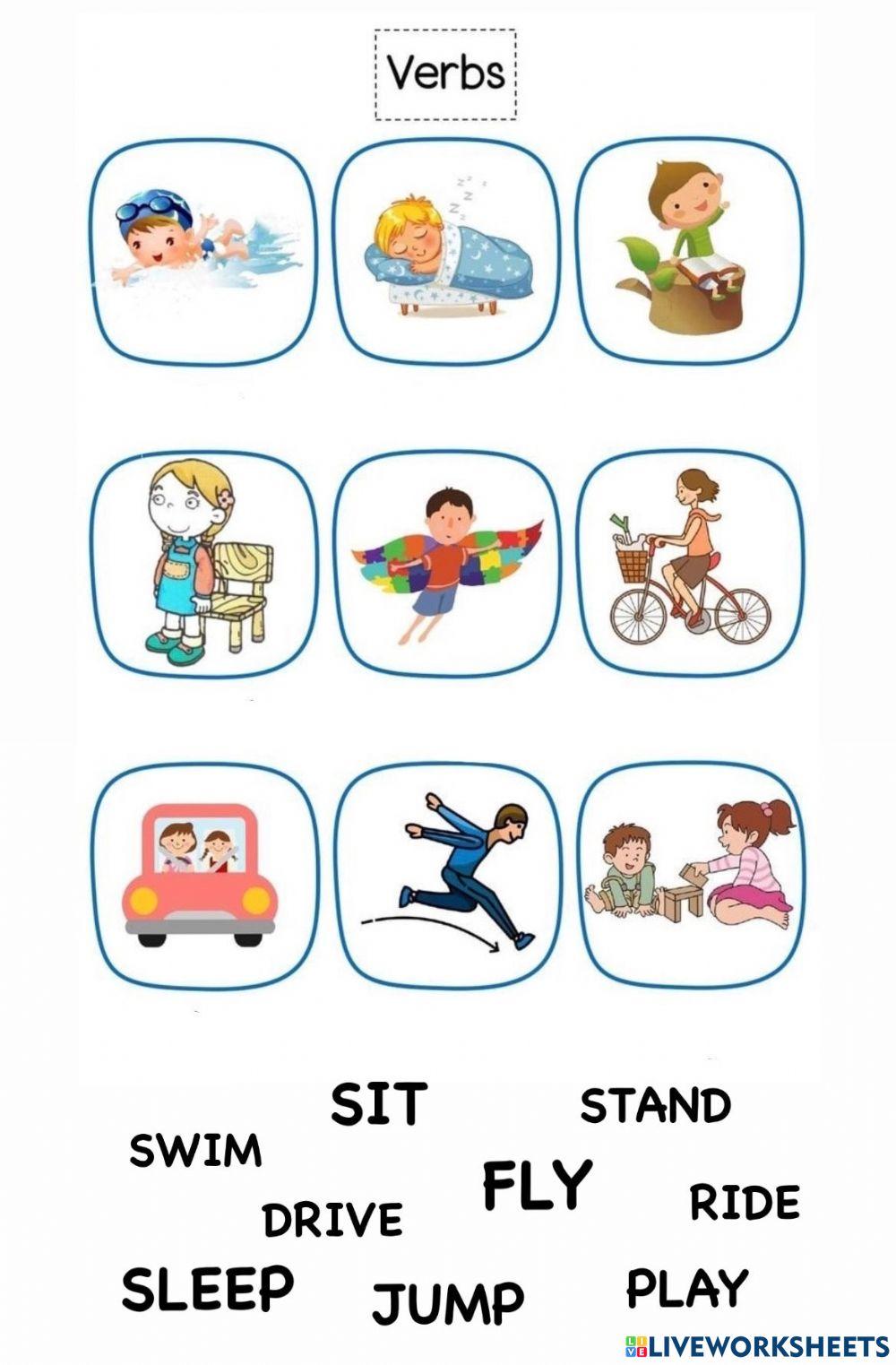 Verbs online exercise for 2-3 | Live Worksheets