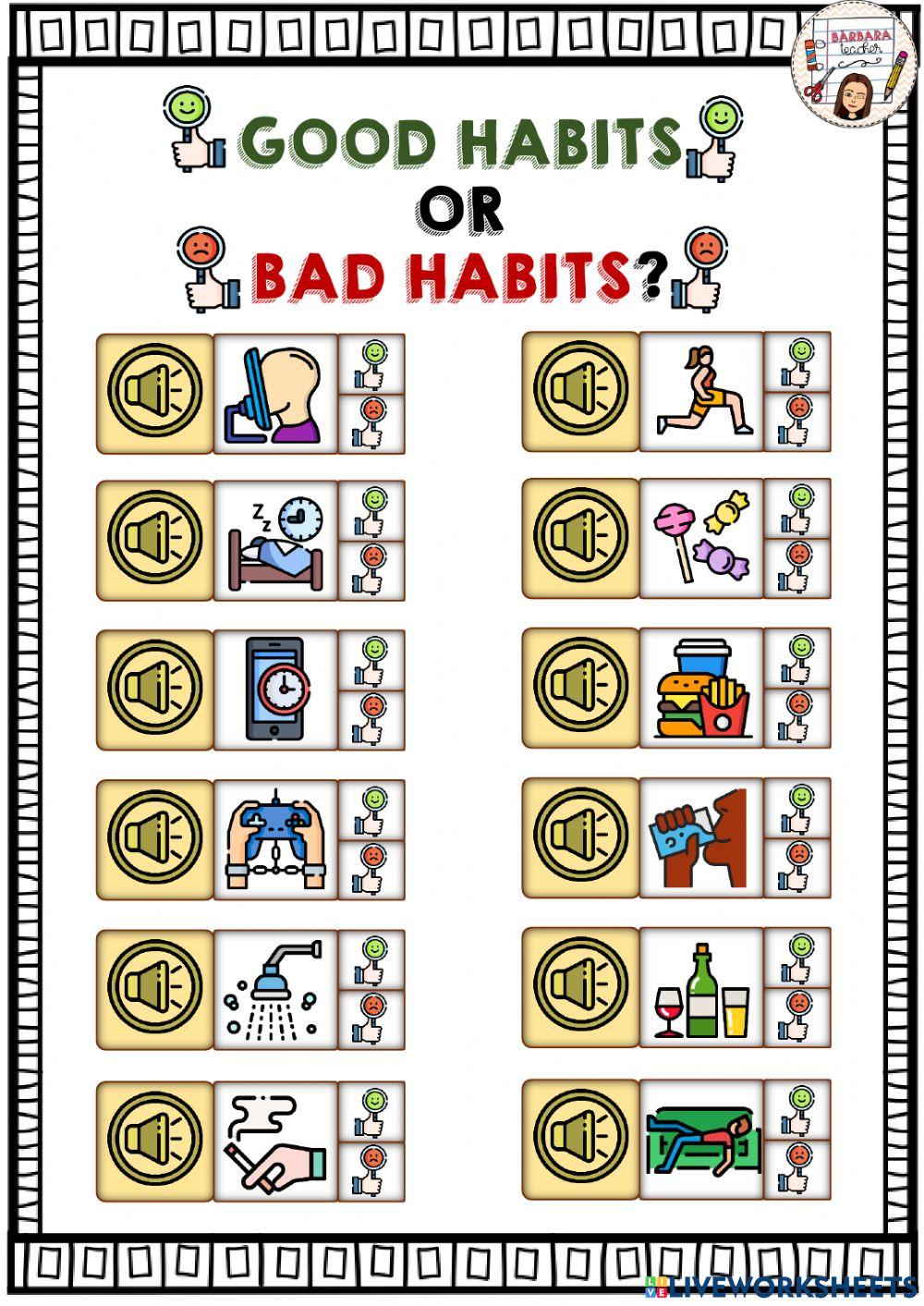 Bad Habits Chart