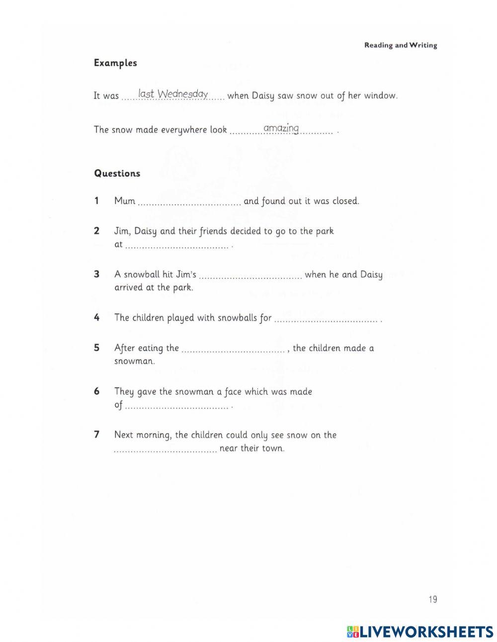 Flyers authentic 1 - test 1 - Reading and writing part 1-5 online ...