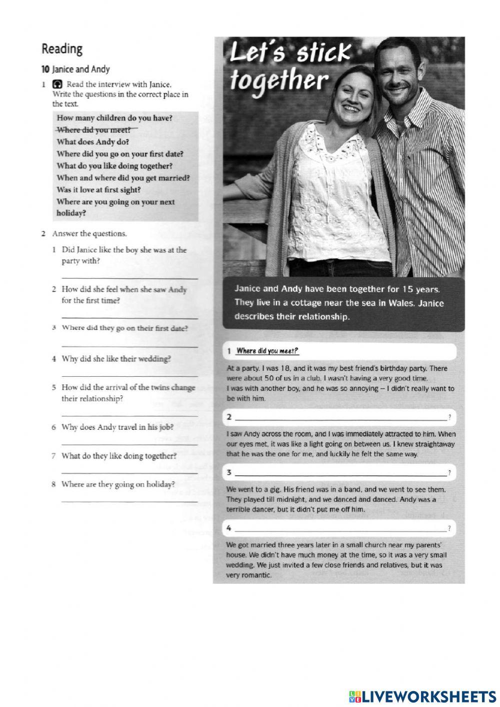 A2 Unit1 part2 | Free Interactive Worksheets | 2570170