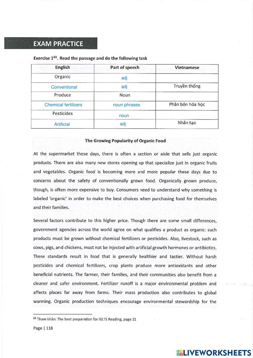 Unit 5 - reading - multiple choice pre 2325275 | Lindy