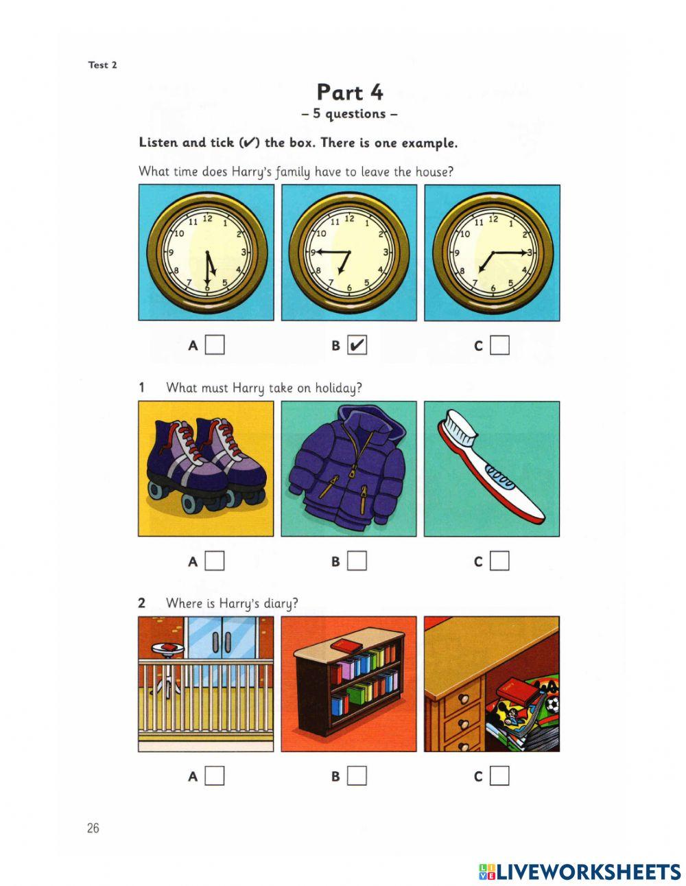 5384038 | Flyers authentic 1 - test 2 - listening skills