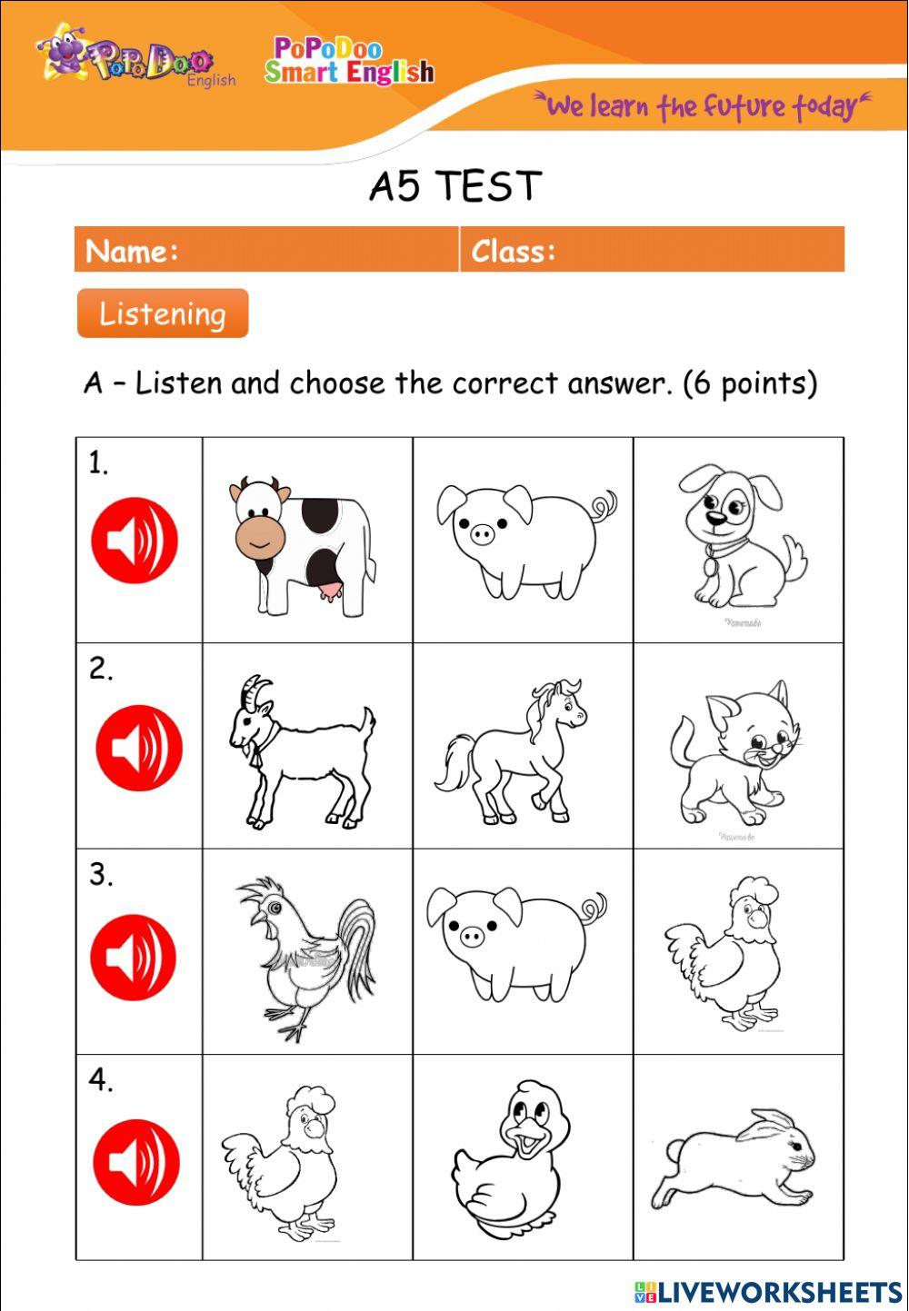 Test PSE A5 | Free Interactive Worksheets | 2325342