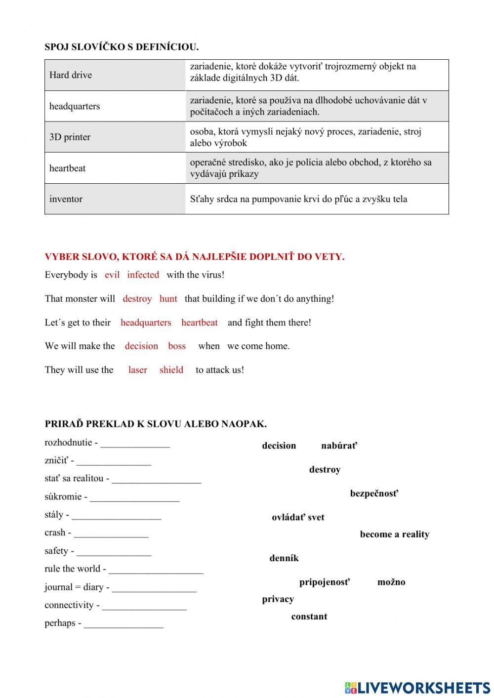 Project Explore 2 - L4 worksheet | Live Worksheets