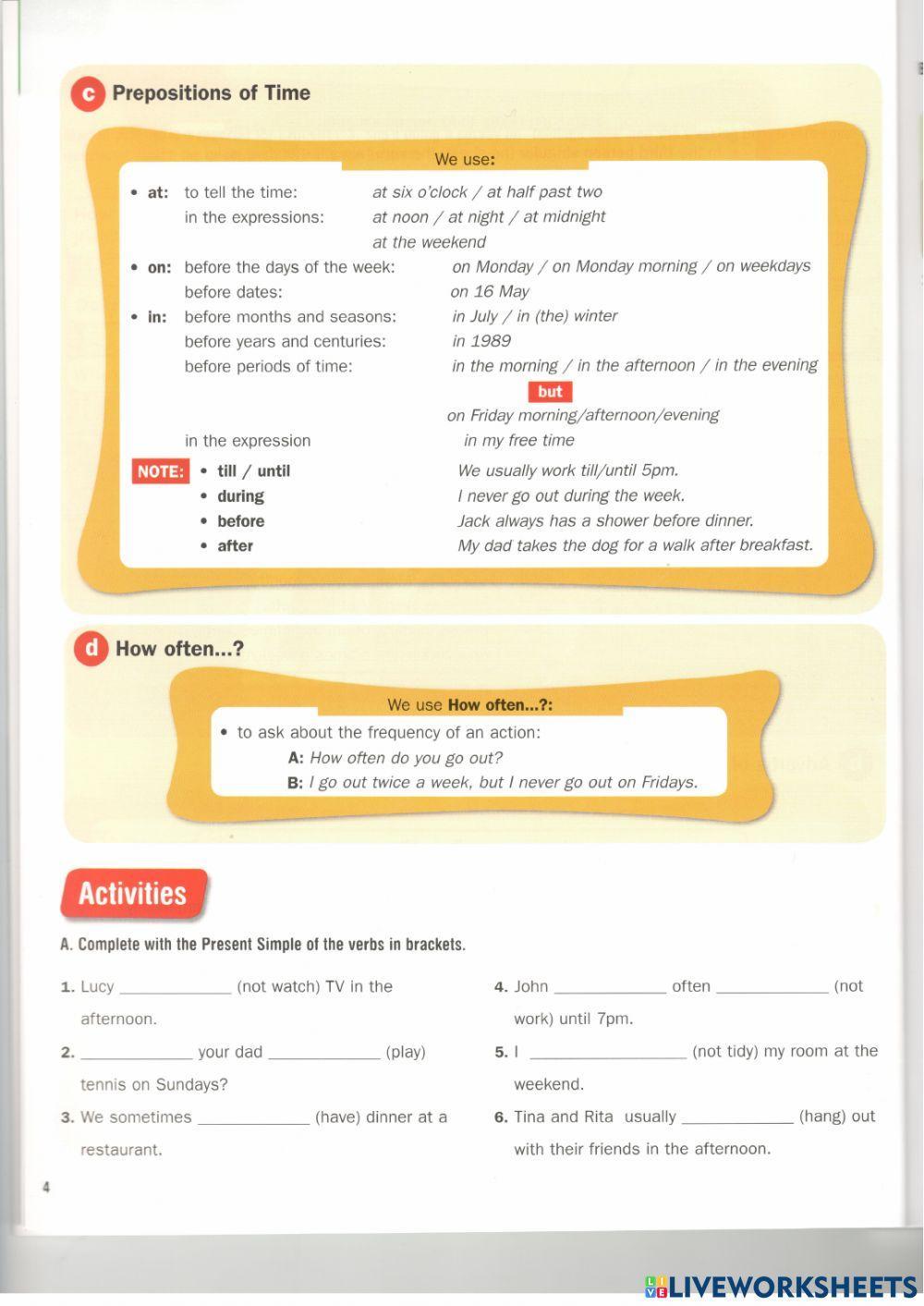 top grammar 2 unit 1 S PR FR PR TIME 6935323 | silvina p