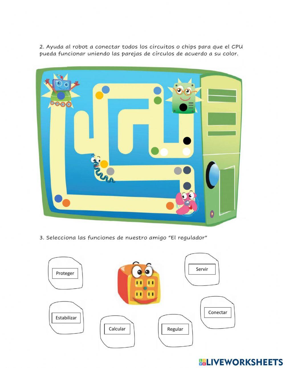 CPU y Estabiliz… | Free Interactive Worksheets | 3672684