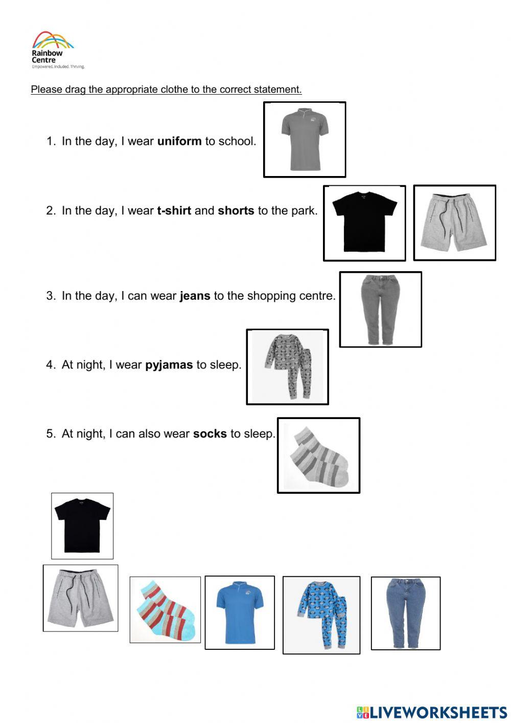 Selection of correct clothes 2326132 | Clairah | Live