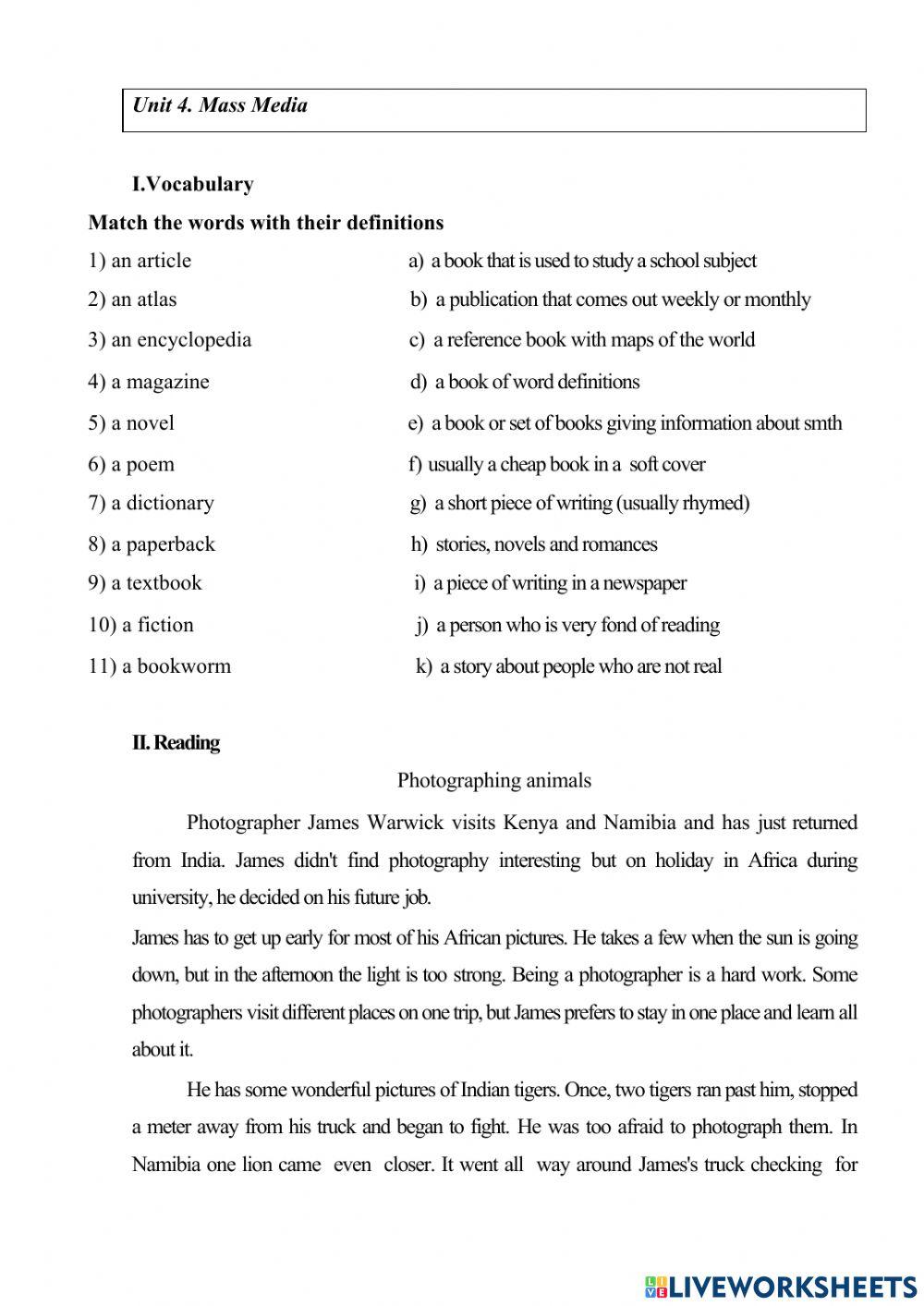 8th grade TEST worksheet | Live Worksheets