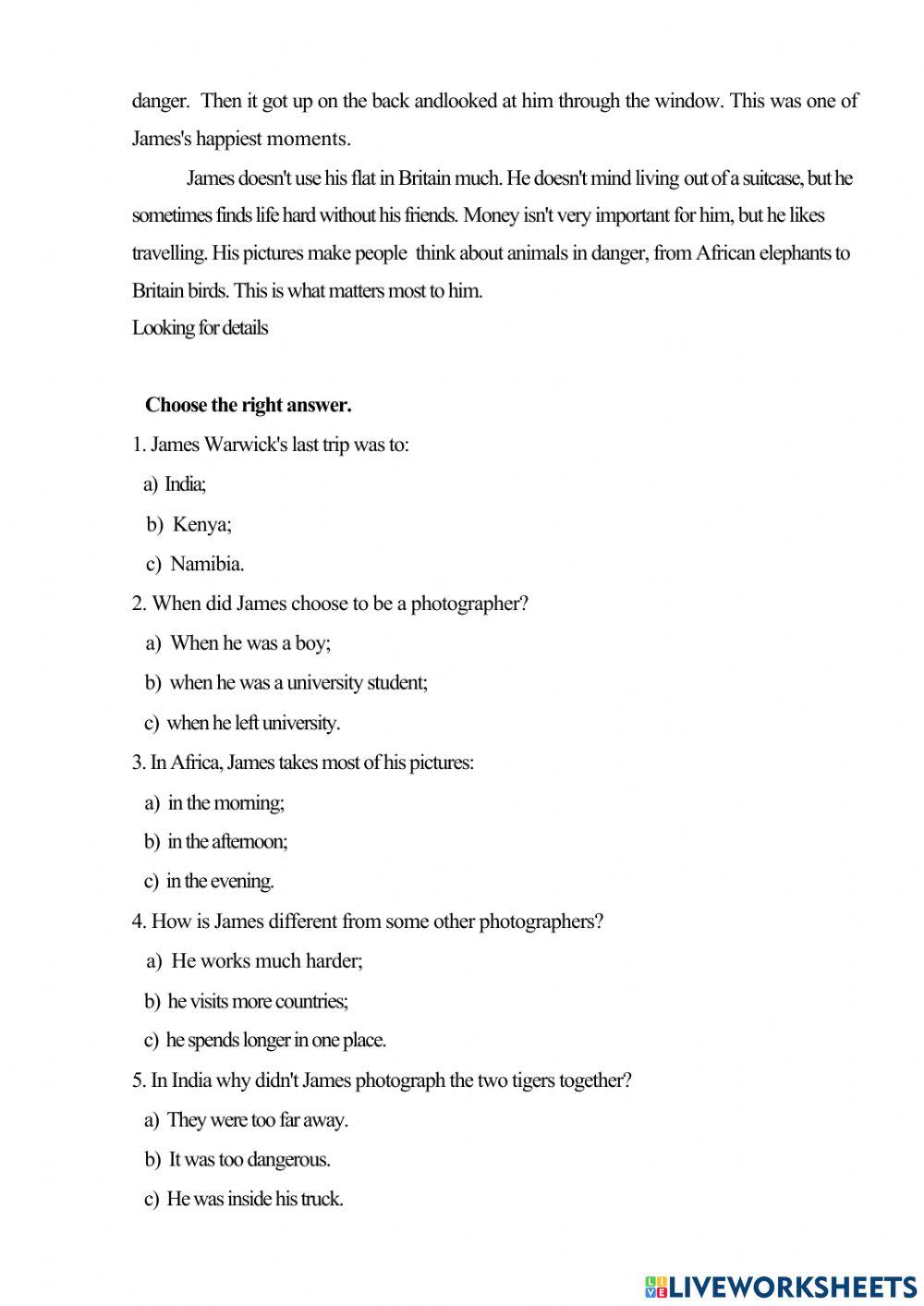 8th grade TEST worksheet | Live Worksheets