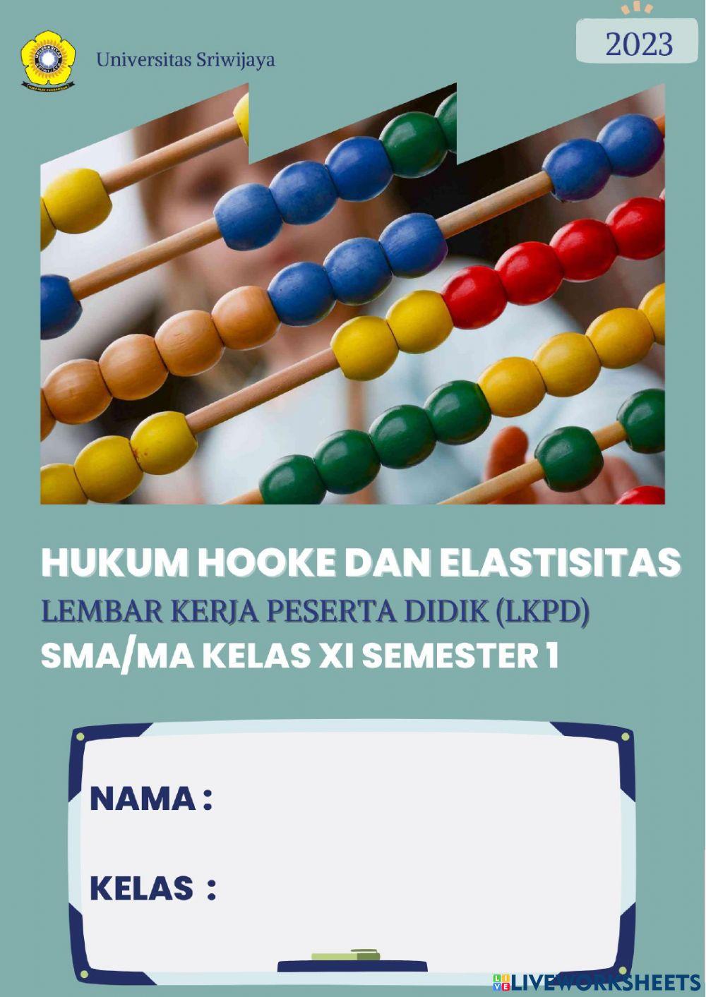 LKPD Elastisitas dan Hukum Hooke interactive worksheet | Live Worksheets
