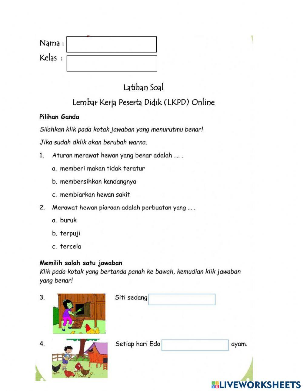 Latihan ngisi soal pkn sd kelas 2 2222 | maudysriya