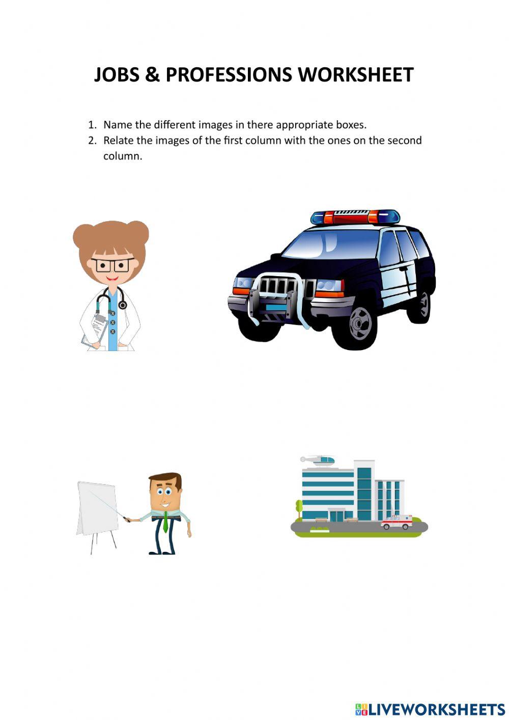 Jobs & Professions Worksheet 2327620 | mch14 | Live