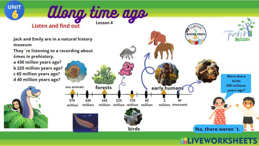 Prehistory online activity for primary 4 grade | Live Worksheets