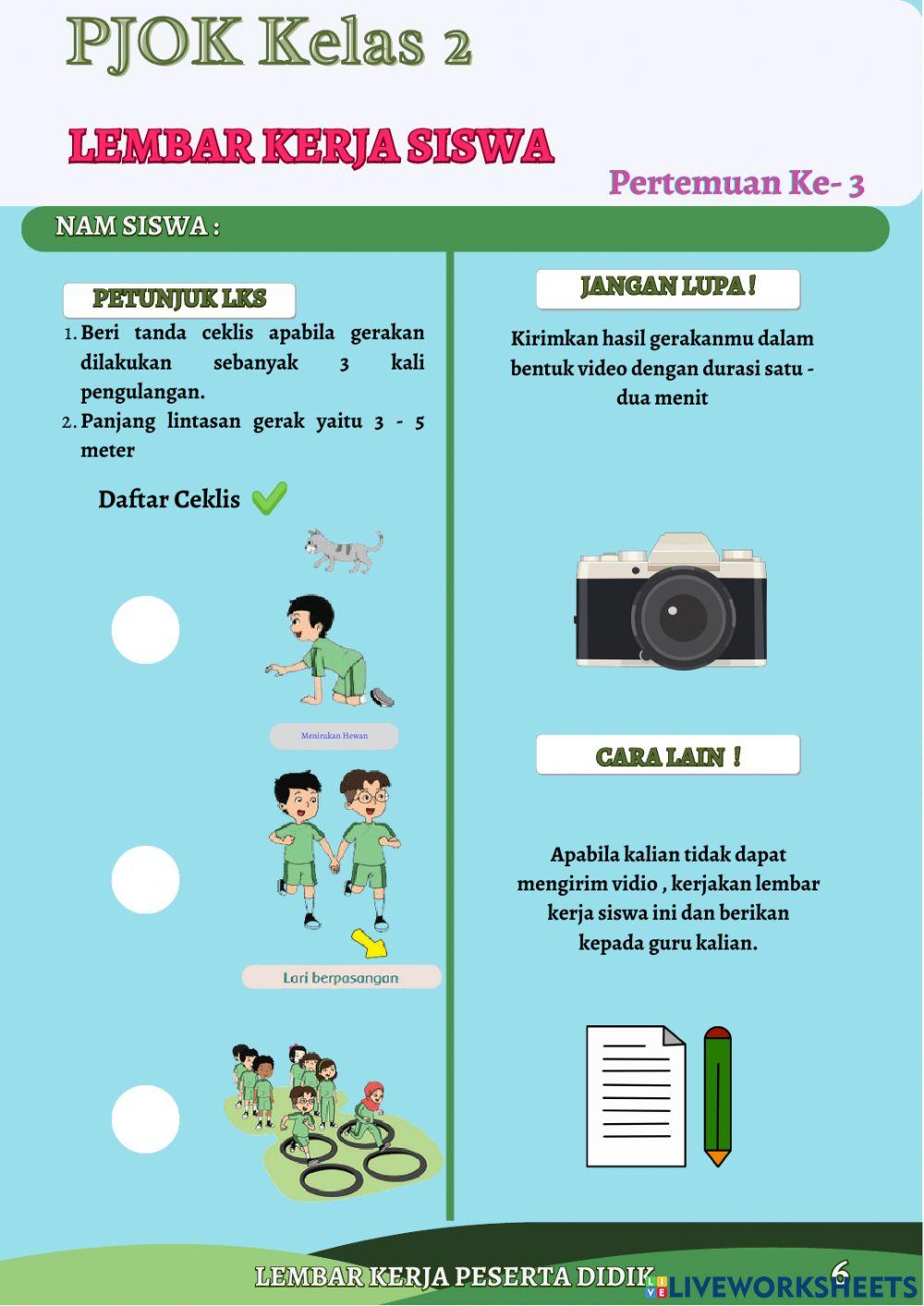 Gerak Lokomotor interactive activity | Live Worksheets