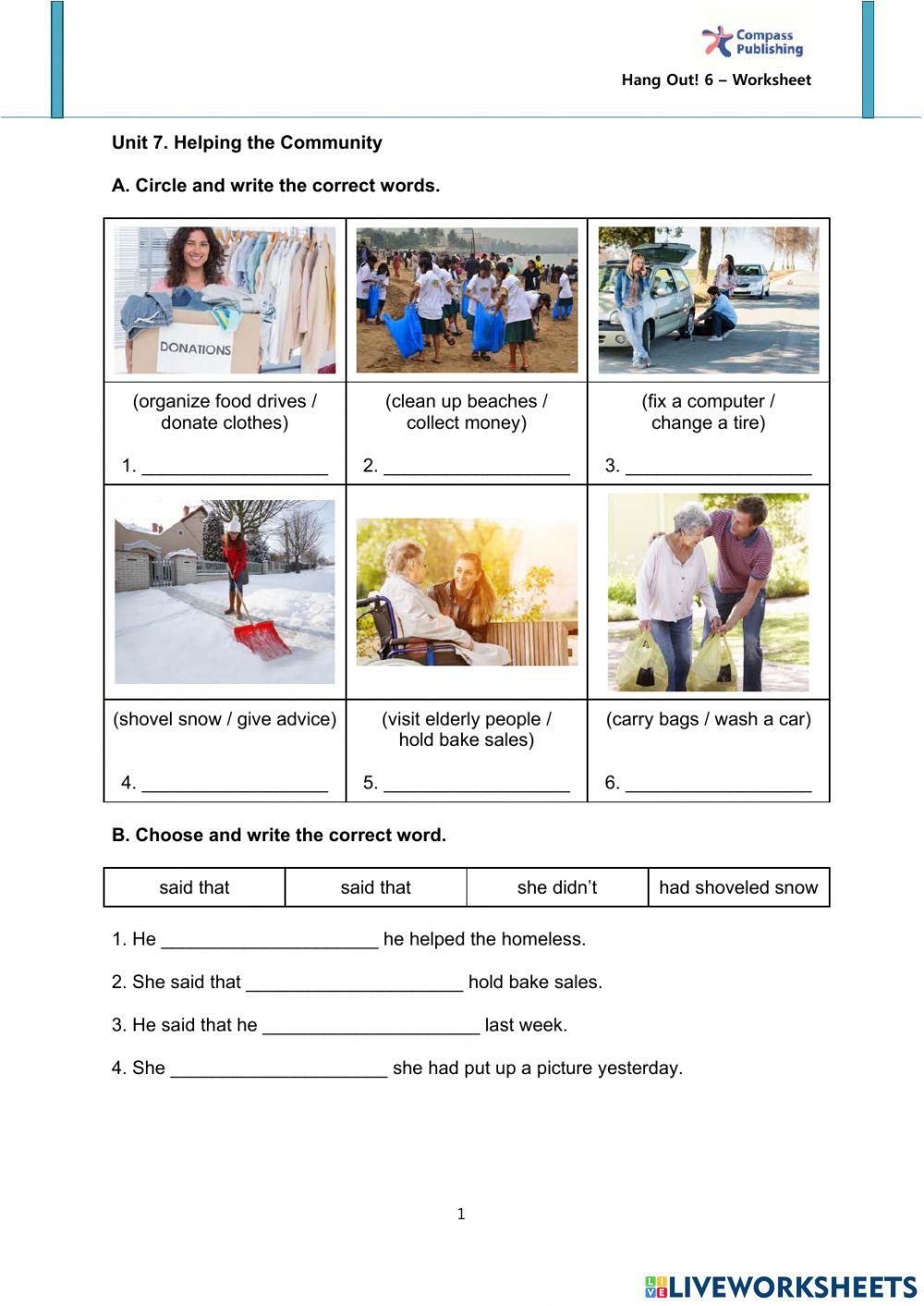 Hang Out 6 - Unit 7 Quiz 2573228 | CynthiaA_ | Live