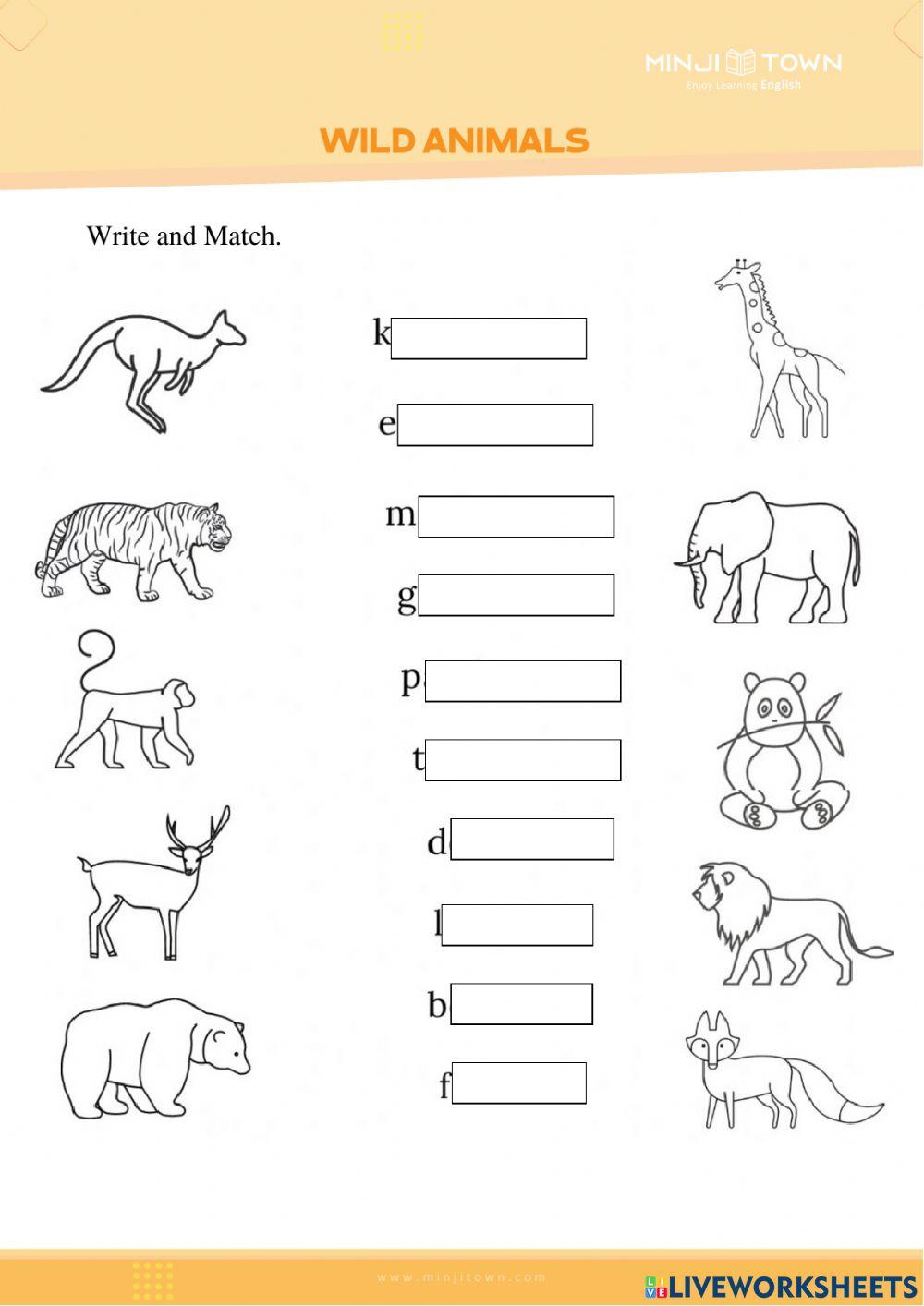 2328831 | Wild animals | jessimur | LiveWorksheets