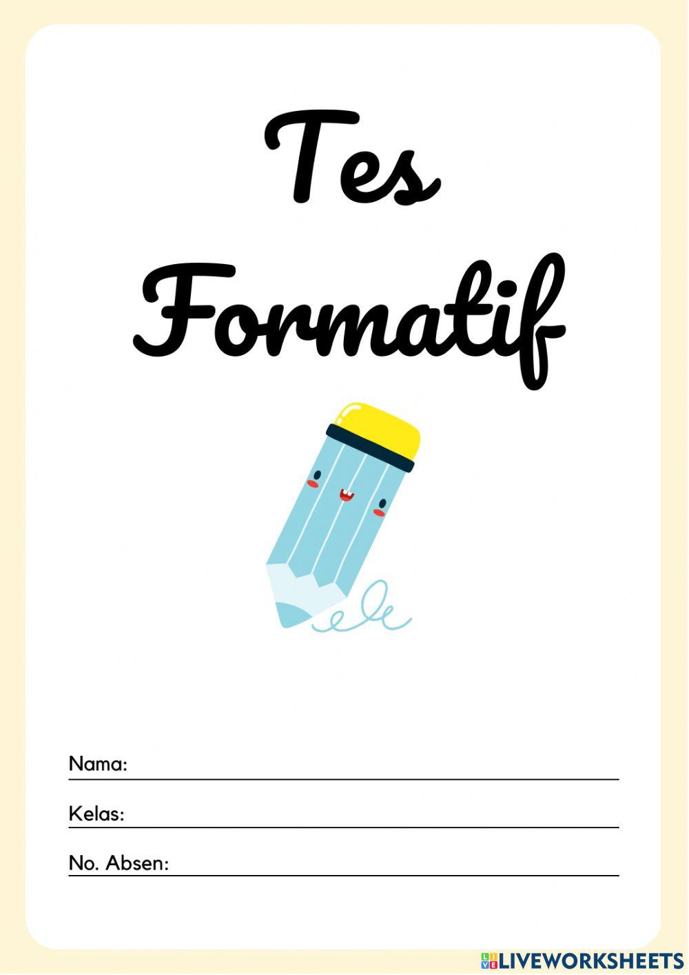 Tes Formatif 1 online worksheet for 7 | Live Worksheets