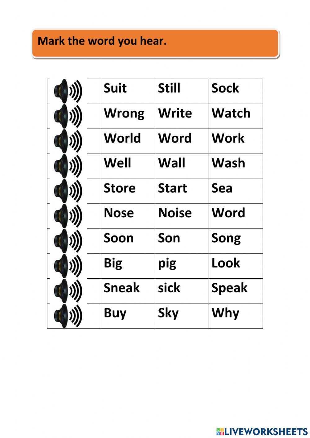 1 online exercise for | Live Worksheets