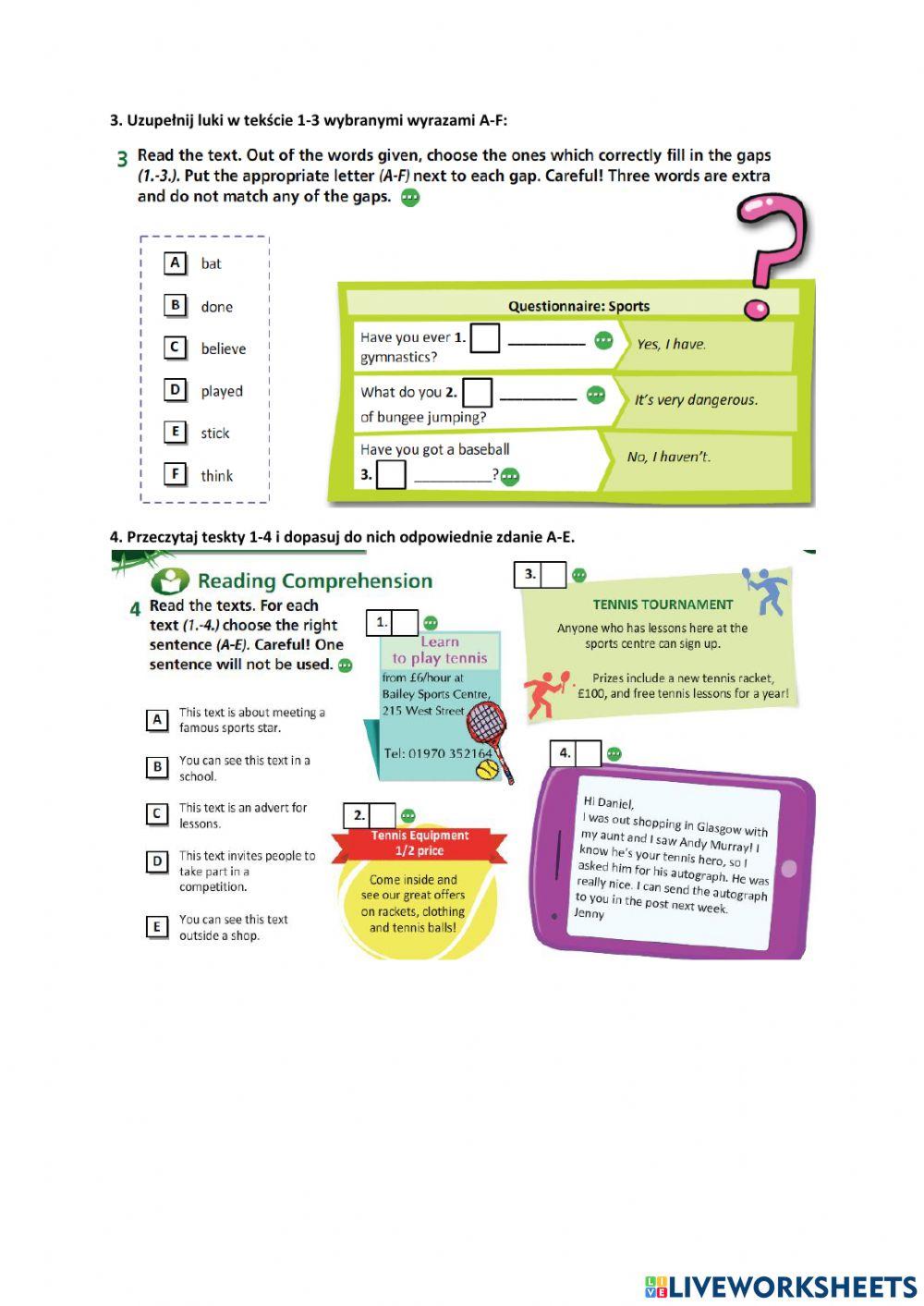 Skills Revision 3 worksheet | Live Worksheets