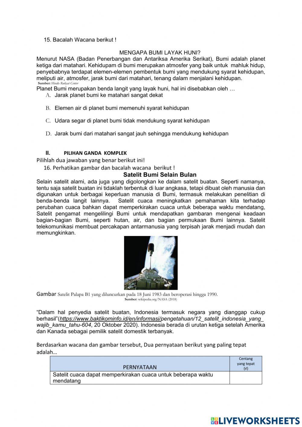 Psat genap worksheet | Live Worksheets