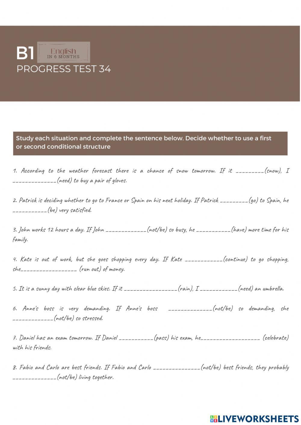 Intermediate online activity | Live Worksheets