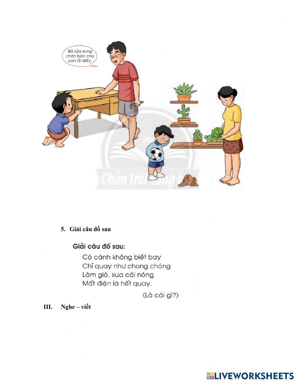 Vietnamese interactive worksheet for 1 | Live Worksheets