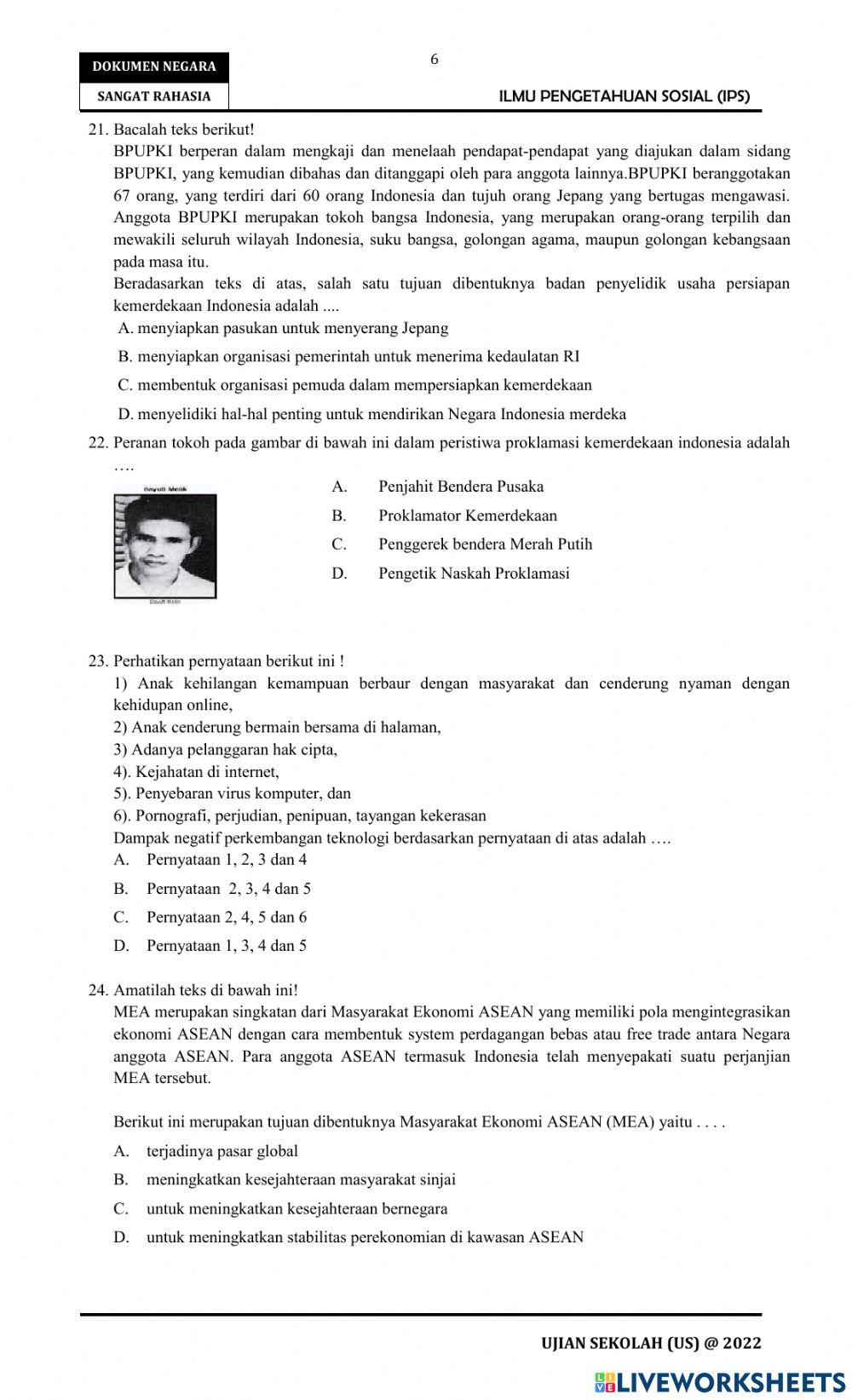 Ips online exercise for VI | Live Worksheets