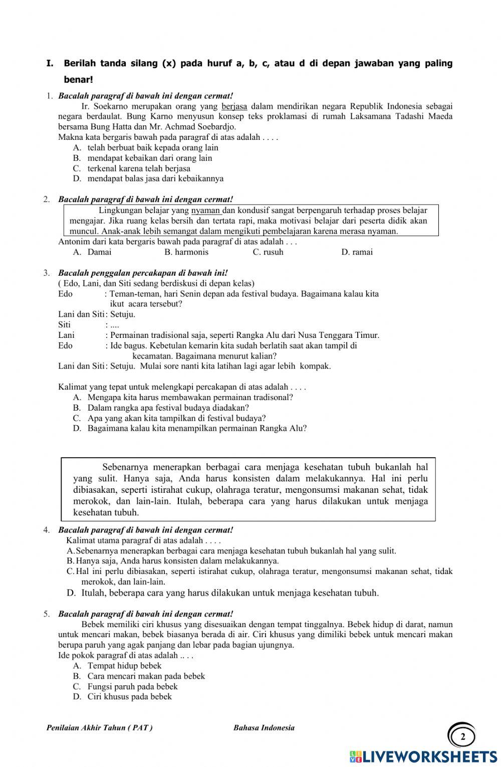 Pdf online exercise: Pat | Live Worksheets