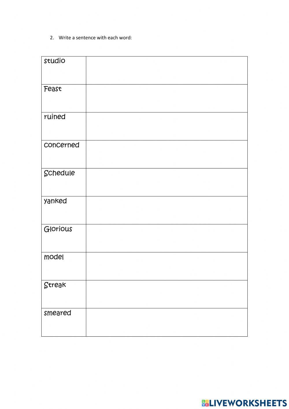 Vocabulary 1 online exercise for A1 | Live Worksheets