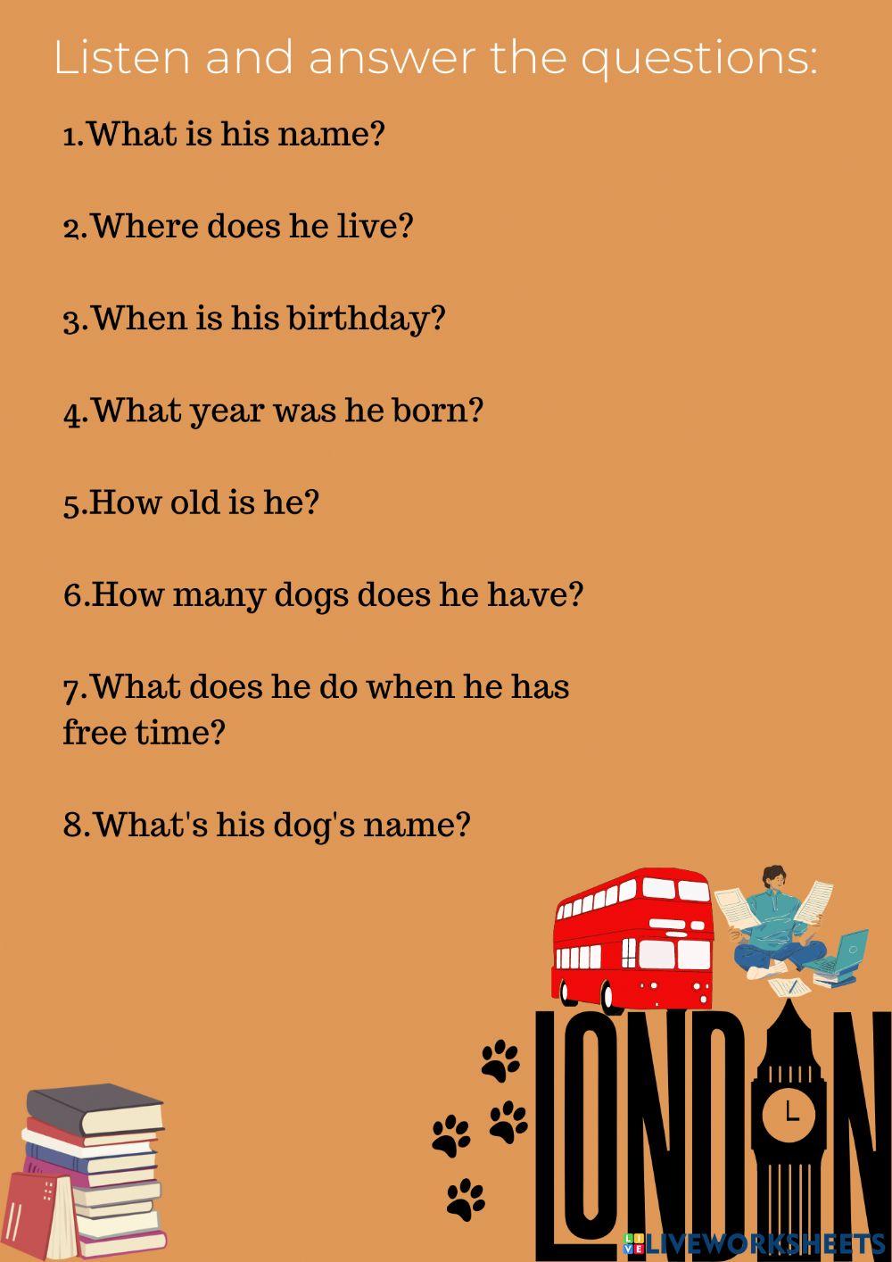 Listen and answer the questions 2722 | Estephanie