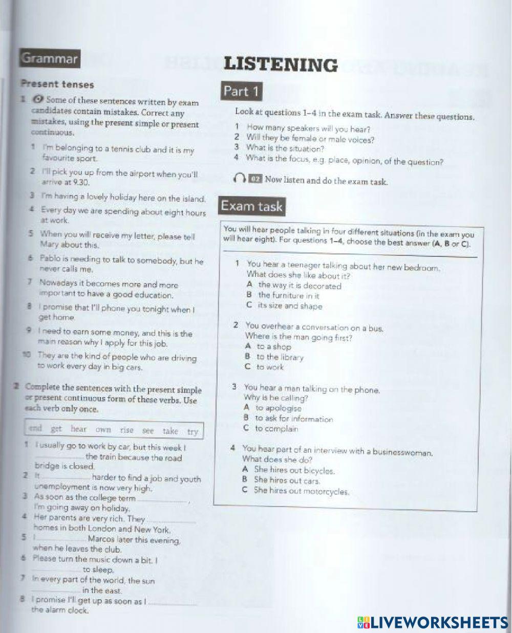 U1 Homework 1 6936259 | vcome | LiveWorksheets