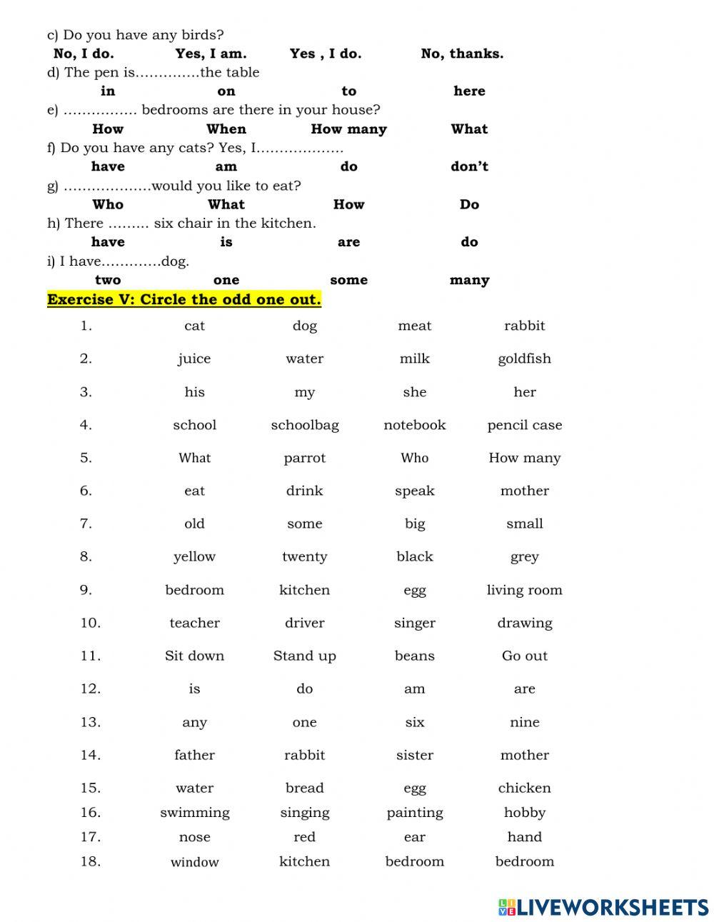 G3-unit16 test4 worksheet | Live Worksheets