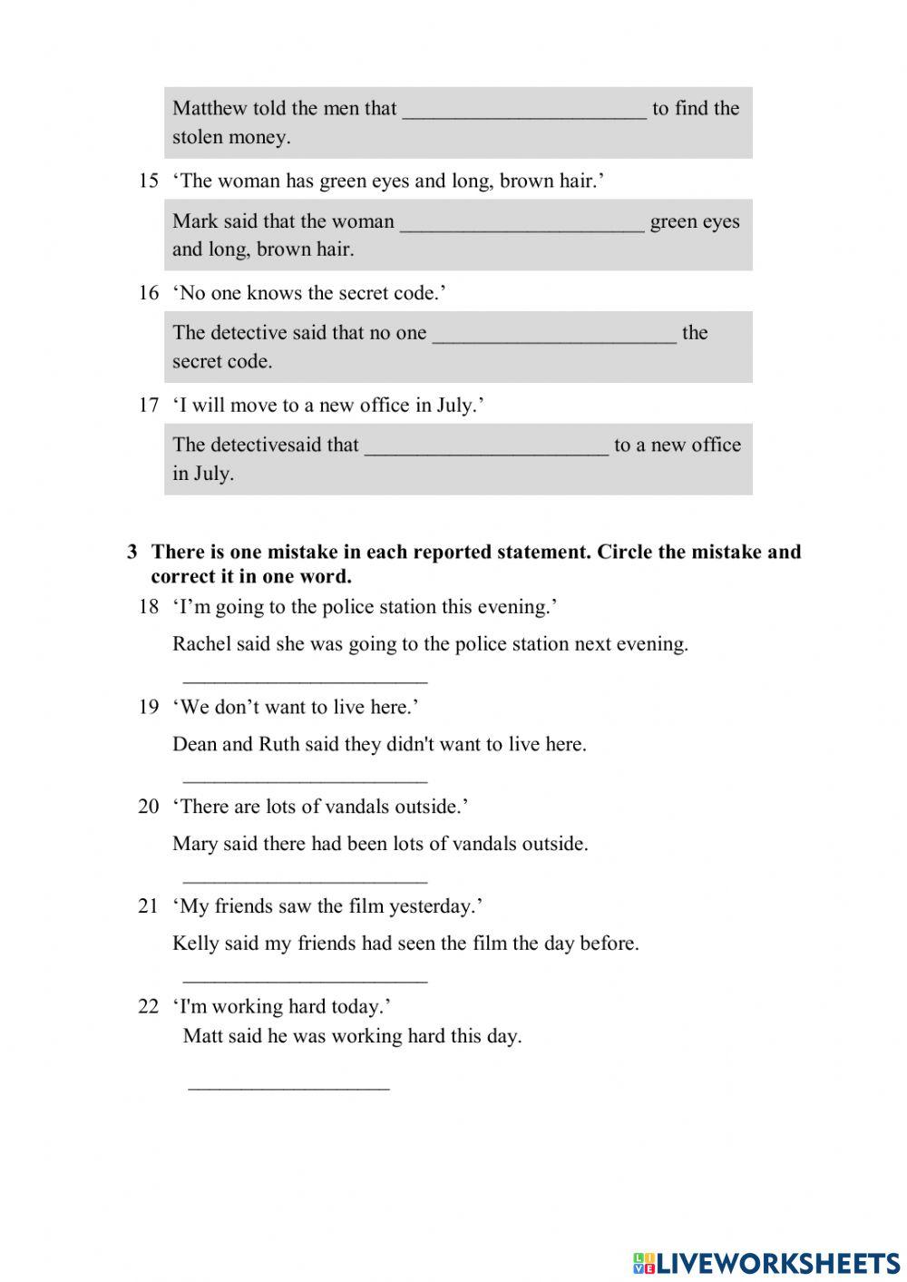 Unit 8 9 form online exercise for | Live Worksheets