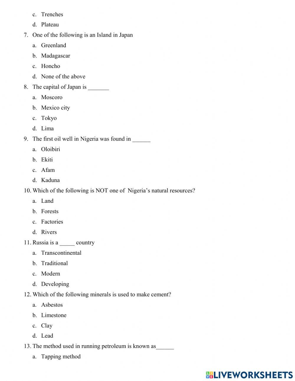 Geography pry 6 2576139 | Adedeji, Deborah Oluwayemisi