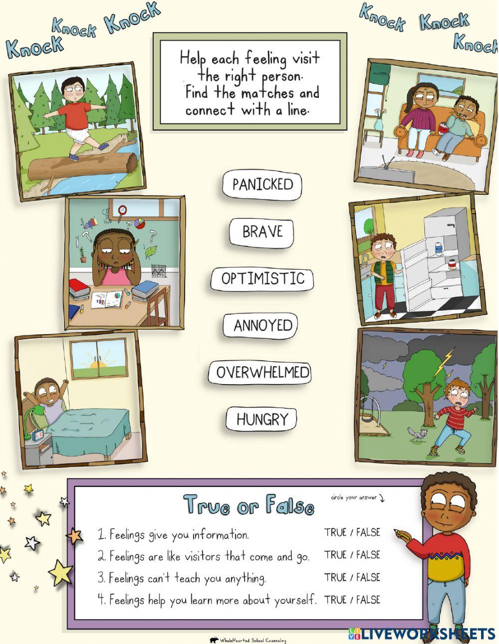 Feeling visitors worksheet | Live Worksheets