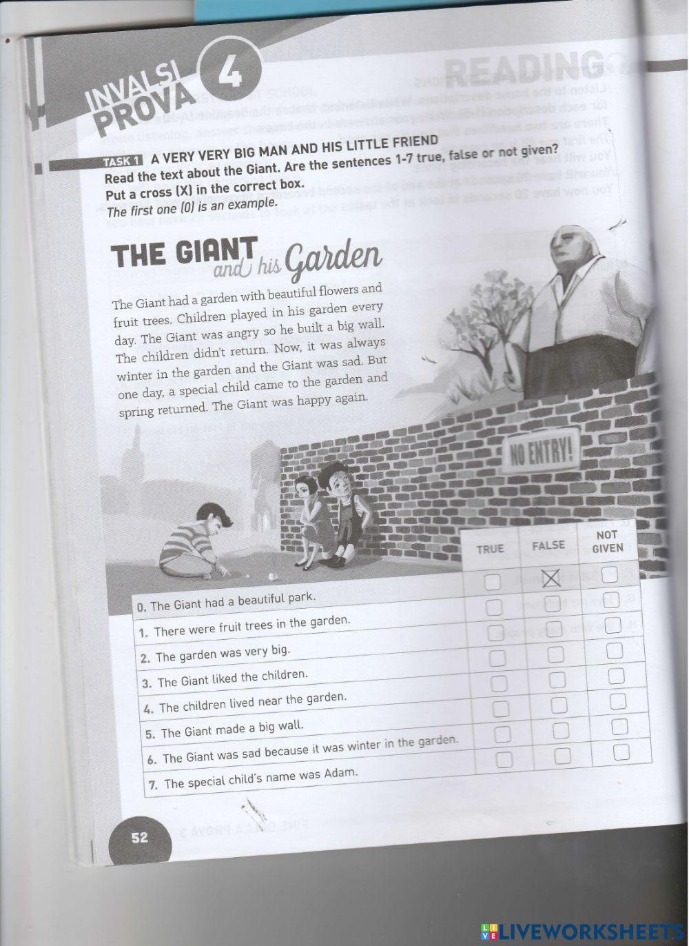 READING 1 PROVA B online exercise for | Live Worksheets