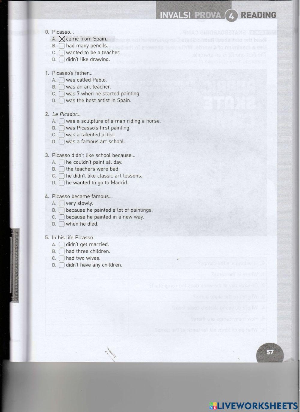 2576643 | reading 2 prova b | steficam | LiveWorksheets