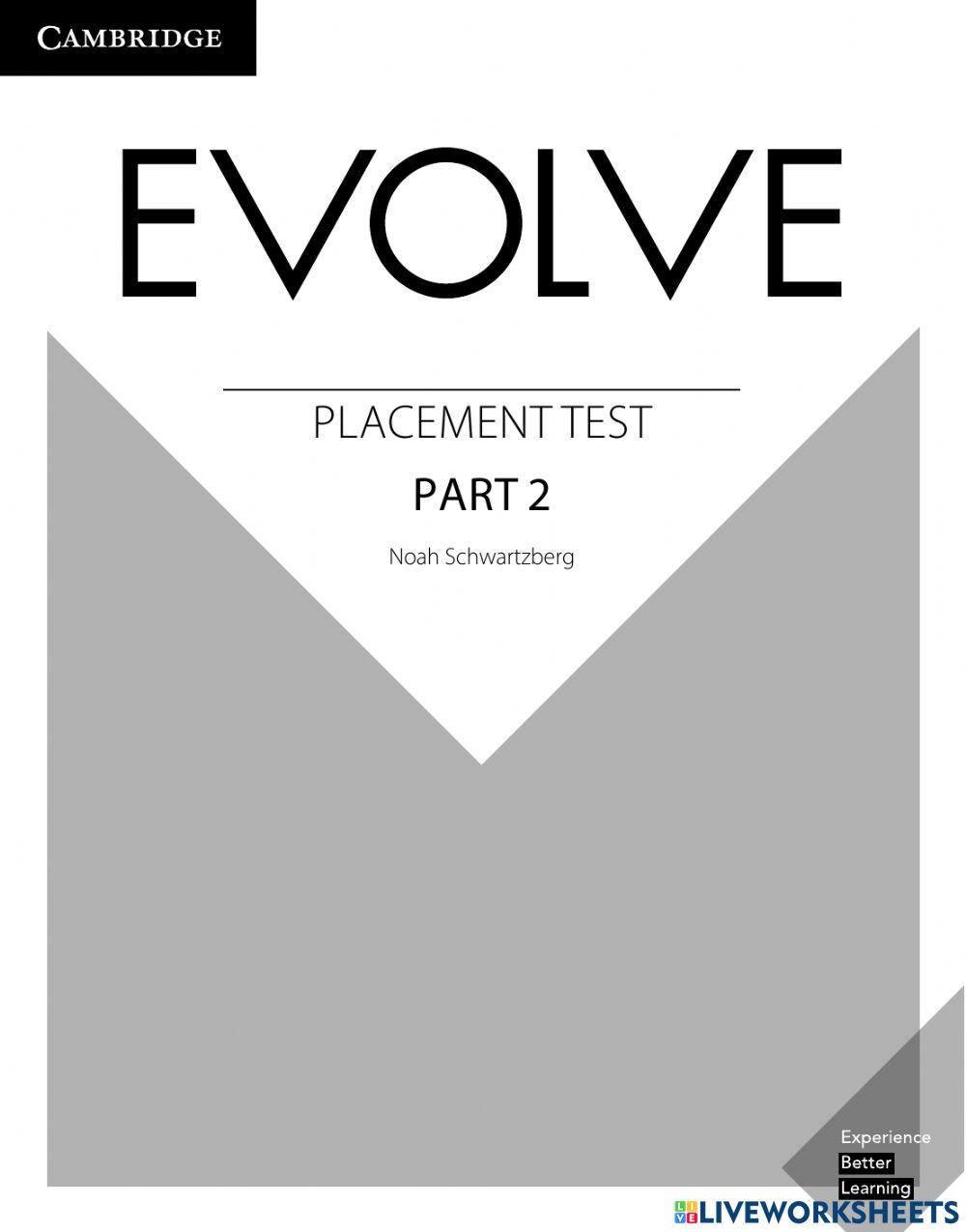 2332218 | Evolve placement test p2 | Florencia Gomez